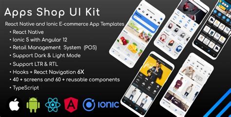 Apps Shop UI Kit POS V2 5 React Native Ionic Angular E Commerce