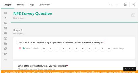 surveyjs rich text editor codesandbox