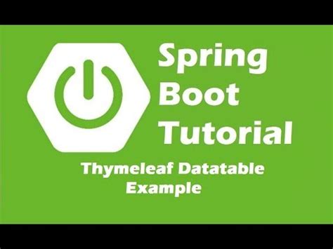 Spring Boot Thymeleaf Datatable Example Java Inspires YouTube