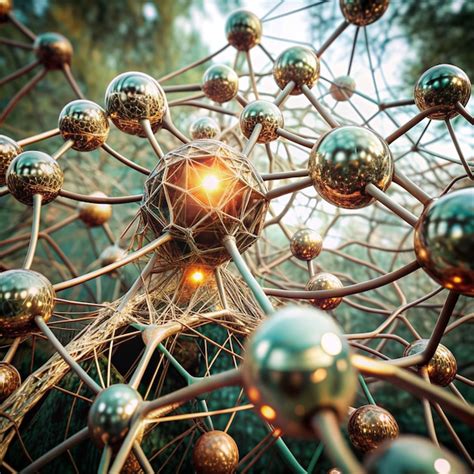 Futuristic Neural Network Concept Art Premium Ai Generated Image