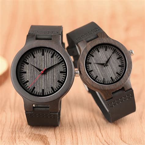 Minimalist Wooden Couple Wrist Watch Nature Handmade Sweet Honey Lovers