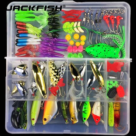JACKFISH Fishing Lure Kits Fishing Lure Set With Box Plastic Silicon
