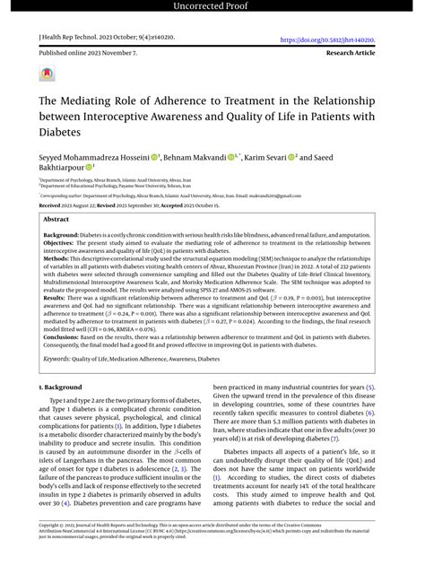 Pdf The Mediating Role Of Adherence To Treatment In The Relationship