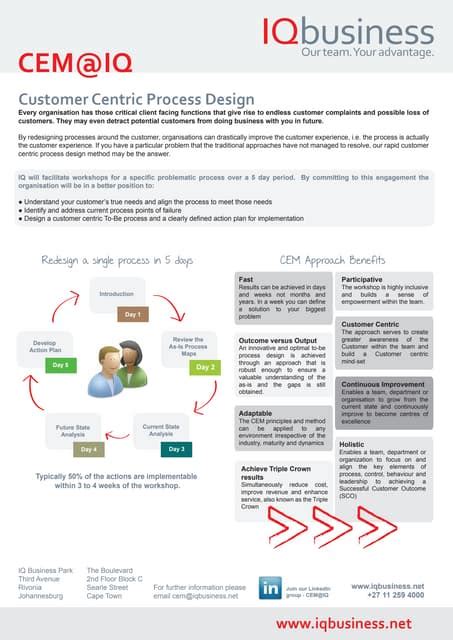 Customer Experience Management Customer Centric Process Design Pdf