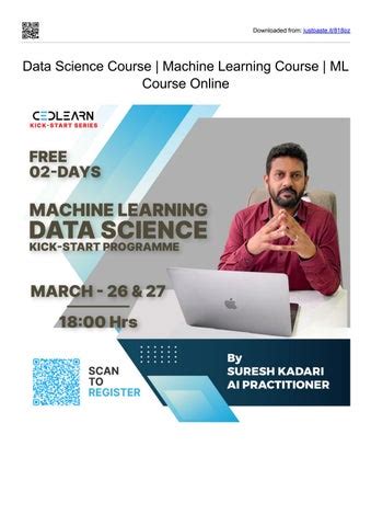Data Science Course Machine Learning Online Course By Cedlearn Data Science Data Analytics