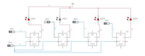4 Bit Shift Register Pipo Multisim Live