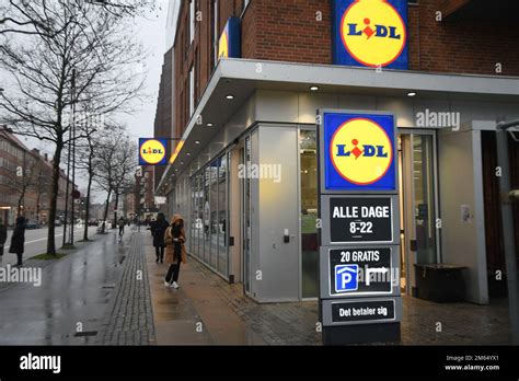 Copenhagen Denmark 02 January 2023 German Lidl Grocery Store In Danish