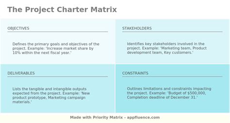 Project Charter Matrix Free Download
