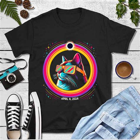 Cat In Eclipse Glasses Totality 2024 Png Cat Total Solar Ec Inspire