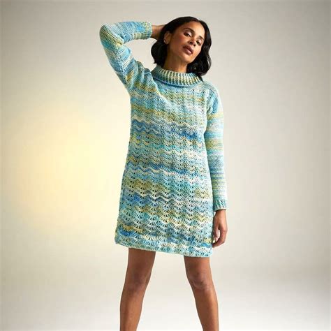 Sirdar Jewelspun Aran 10726 Dress Crochet Pattern