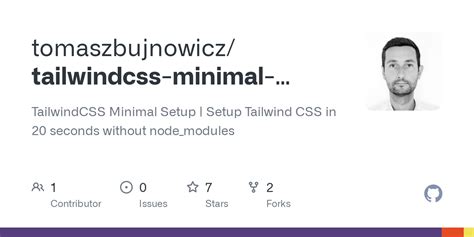 Github Tomaszbujnowicztailwindcss Minimal Setup Tailwindcss Minimal