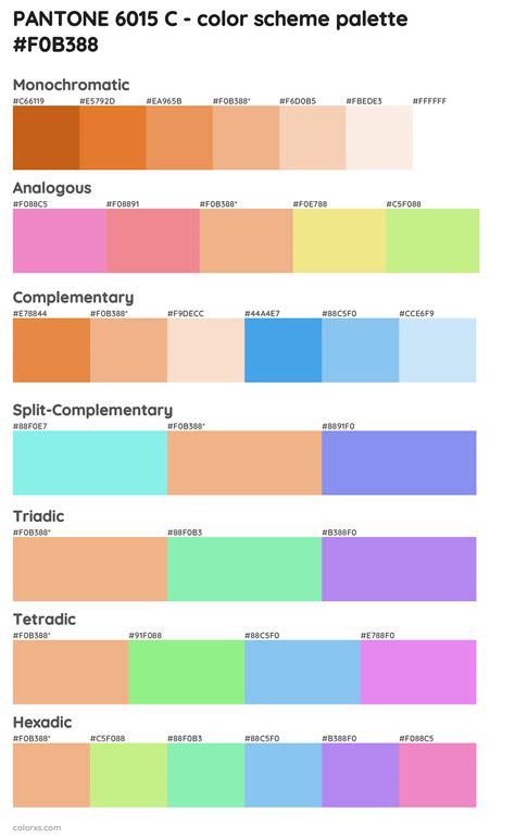 PANTONE 6015 C color palettes - colorxs.com