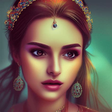 Beautiful Turkish Princess Face In Ultra Realistic Cinematic Lighting