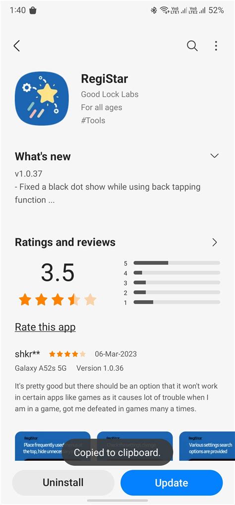 Registar Good Lock Module Update Available S22u Samsung Members