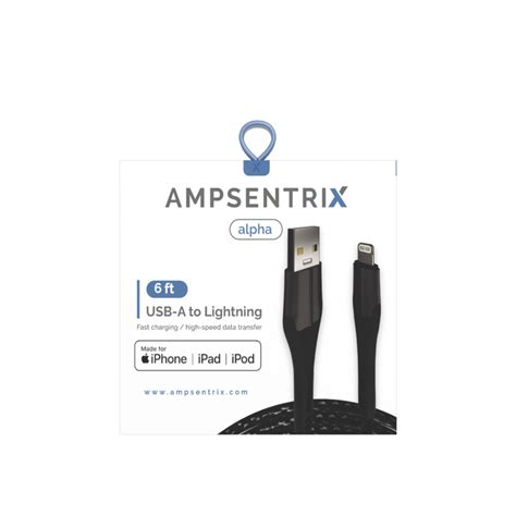 Replacement 6 Ft Mfi Lightning To Usb Type A Cable Alpha Black