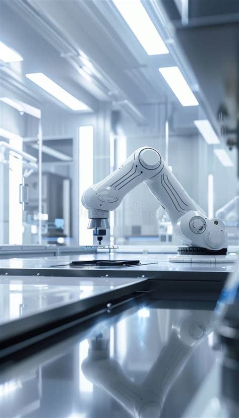 Cutting Edge Biotech Lab Robotic Arms Assembling Neural Implants For Precision Engineering