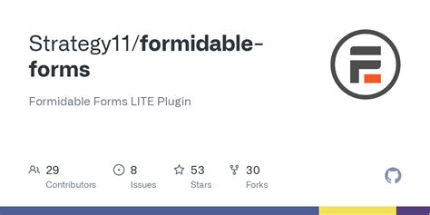 GitHub Strategy11 Formidable Forms Formidable Forms LITE Plugin
