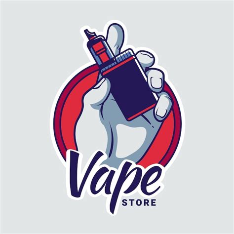 손으로 그린 스파이프 상점 로고 템플릿 프리미엄 벡터