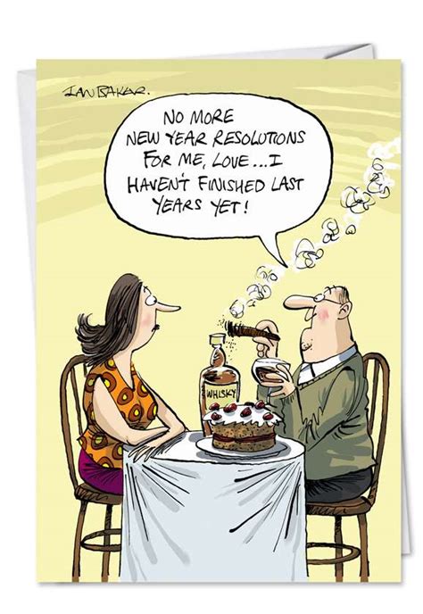 Unfinished Resolutions Hysterical New Year Printed Card