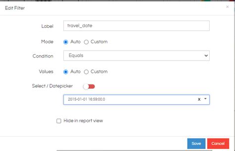 filter expression usage in helical insight