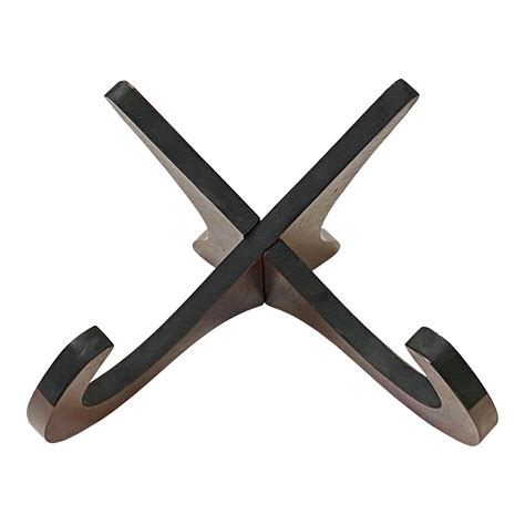 Simple Cross Look Brown Plate Plaque Holder Display Rack Chairish