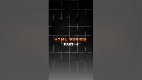 Html Series Part 4 Coding Html Shorts Youtube