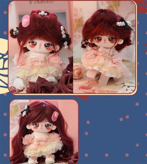 20cm Roses Girl Cotton Doll Red Hair Plush Doll Etsy