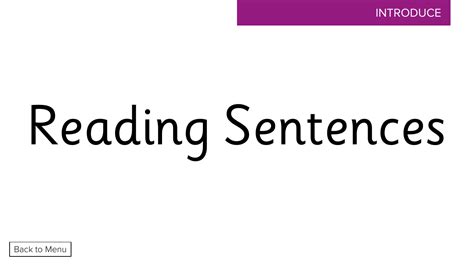 Week 7 Lesson 5 Reading Sentences Phonics Phase 3 Presentation
