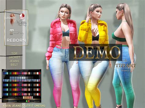 Second Life Marketplace Td Kaya Jeans Outfit Mesh Demo