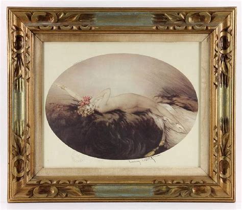 Louis Icart Woman Reclining In Furs Print