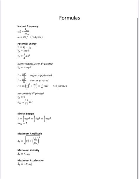 Solved Vibration Homework No2 Due On April 12 1 For