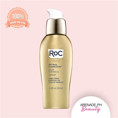 RoC Retinol Correxion Deep Wrinkle Facial Serum With Retinol 1 Fl Oz Packaging May Vary