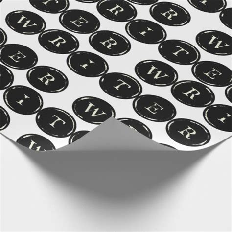 Vintage Typewriter Keys Pattern Writer Wrapping Paper Zazzle