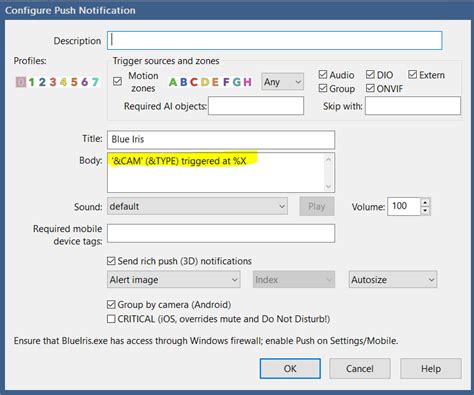 Push Notification Syntax Want To Add Codeproject AI Text To