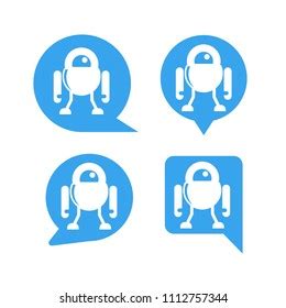Chat Robot Speech Bubble Icons Stock Vector Royalty Free Shutterstock