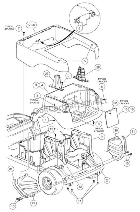 Diagram 1992 Club Car Parts Diagram Mydiagramonline