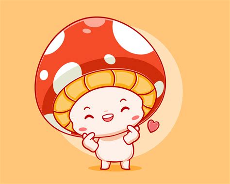 Cute Mushroom Cartoon Illustration 26995873 Vector Art At Vecteezy