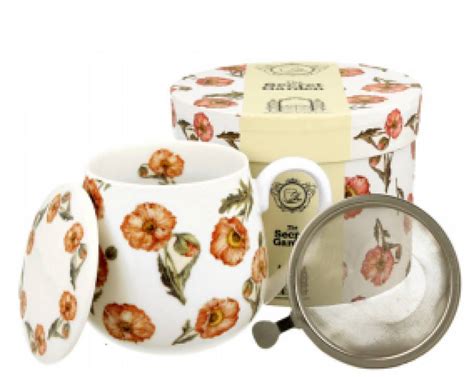 POPPIES Kubek beczułka 0 43l z metal zaparzaczem bone china Sklep