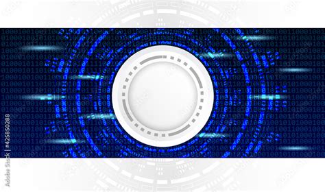 Futuristic Technology Concept Gear Wheel Binary Code Numbers Technology Background Vector
