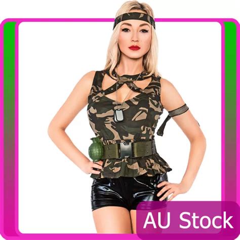 Army Girl Military Uniform Flight Soldier Costume Ladies Fbi Fancy
