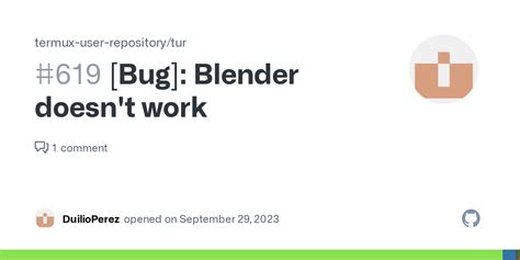 Bug Blender Doesn T Work Issue 619 Termux User Repository Tur