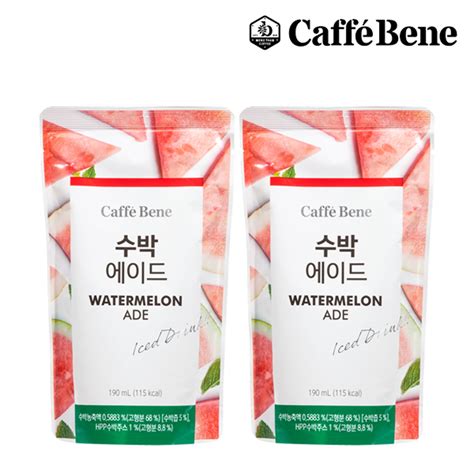 [카페베네] 수박에이드 파우치 190ml X 10팩 X 3박스 홈플러스 택배배송