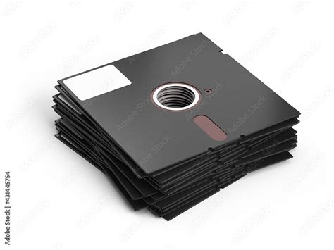 Stack Of Inch Floppy Disks Isolated On White Background Stack Of Floppy Diskette D