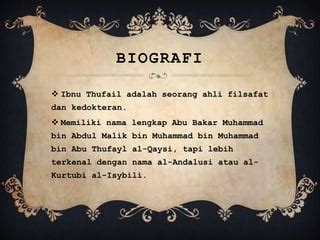 Biorafi Ibnu Thufail PPTX