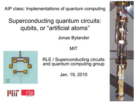 Ppt Aip Class Implementations Of Quantum Computing Superconducting