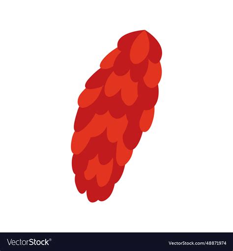 Pine Cone Flat Royalty Free Vector Image VectorStock