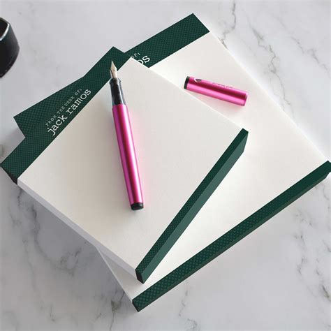 Square From The Desk Of Notepads Custom Stationery