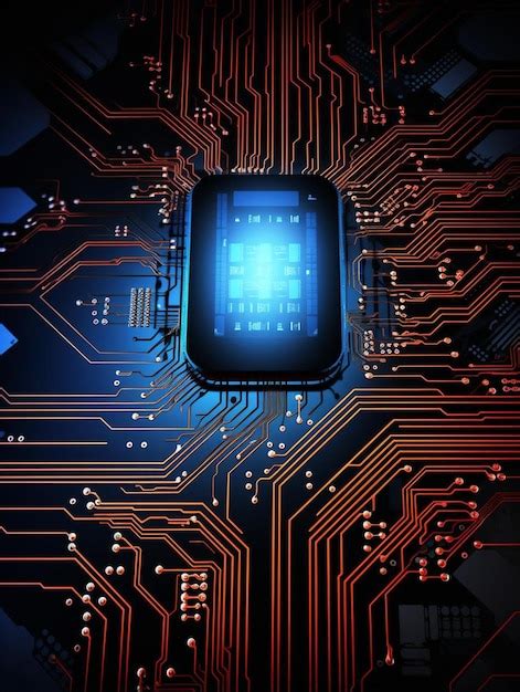 Premium Photo Circuit Technology Background With Hi Tech Digital Data