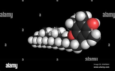 Vitamin E Alpha Tocopherol Molecule 3d Render Chemical Structure 4k