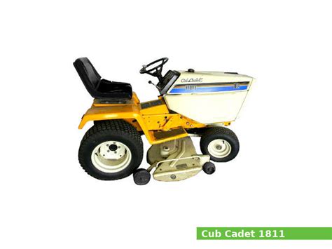 Cub Cadet 1811 Garden Tractor Specs And Service Data